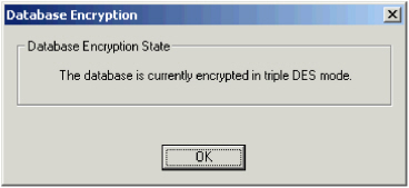 View the Database Encryption Status | AAA Server for Remote Access ...