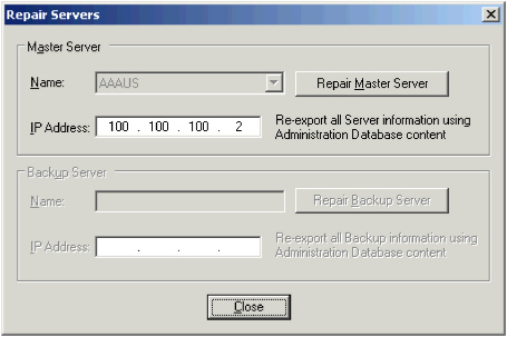 Repair a Server | AAA Server for Remote Access | HID Global