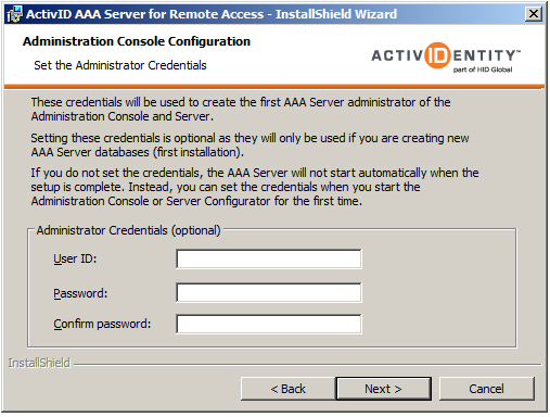 Install the AAA Server | AAA Server for Remote Access | HID Global