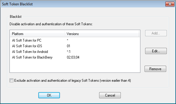 Manage the Soft Token Blacklist | ActivID AAA Server for Remote Access ...