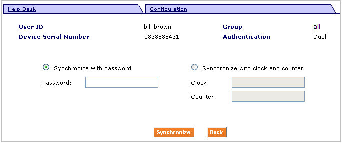 Synchronize a Hardware Token | AAA Server for Remote Access | HID Global