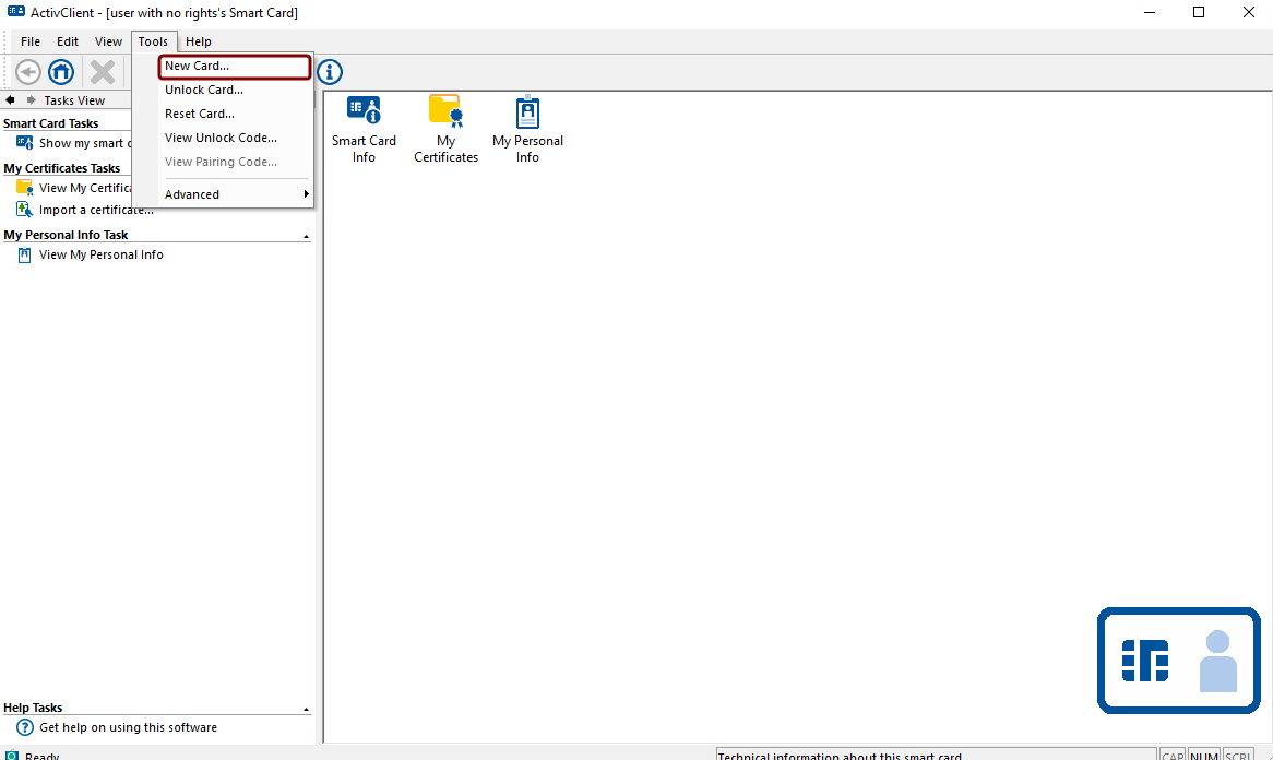 Initializing a Smart Card With the PIN Initialization Tool