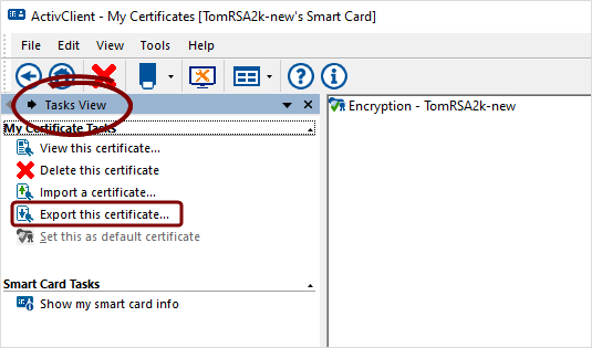 Managing User and CA Certificates