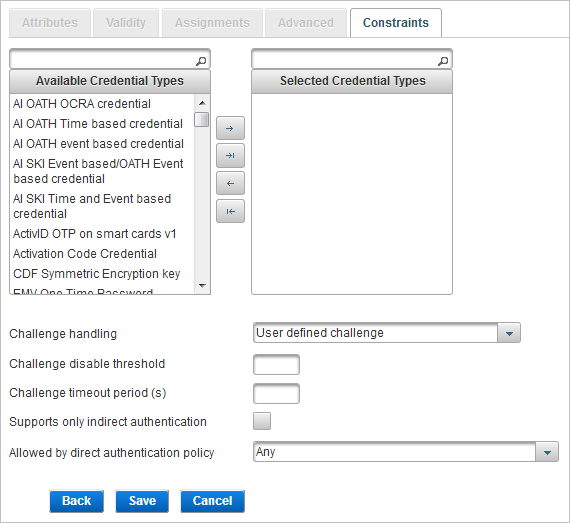 Configure Authentication Policies | ActivID Appliance | HID Global