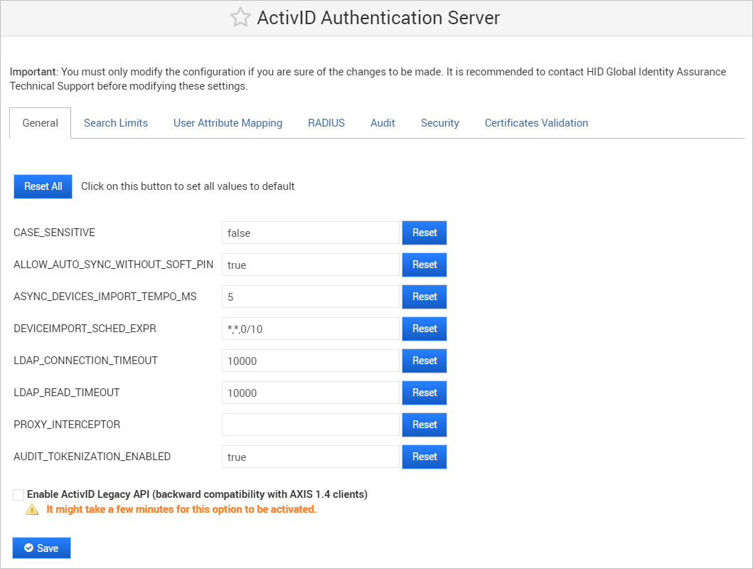 Configuring ActivID Appliance Applications | ActivID Appliance | HID Global