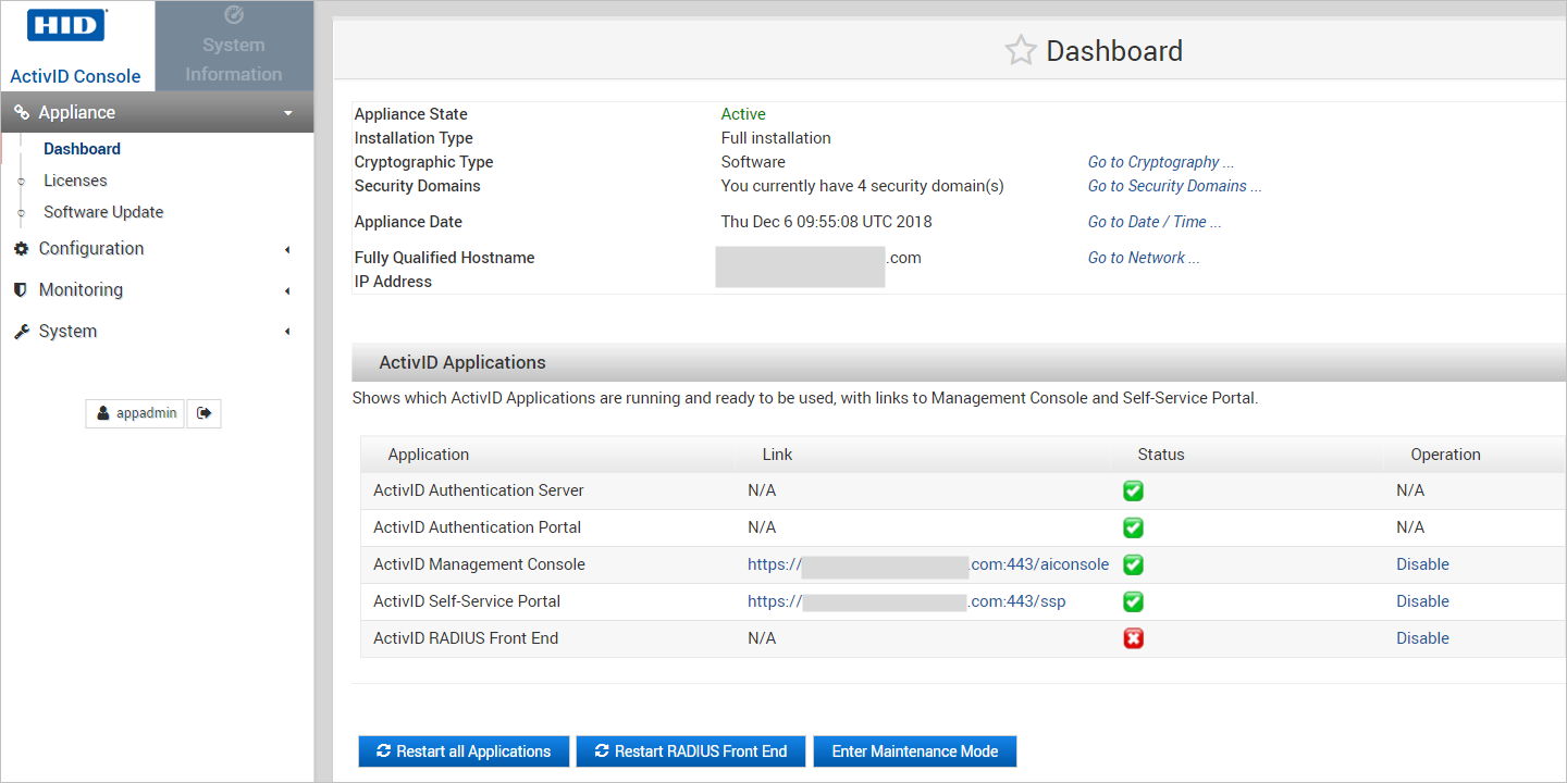 About the ActivID Console | ActivID Appliance | HID Global