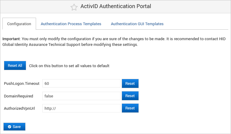Configuring ActivID Appliance Applications | ActivID Appliance | HID Global