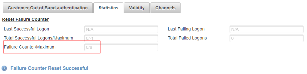 Reset the Failure Counter | ActivID Appliance | HID Global