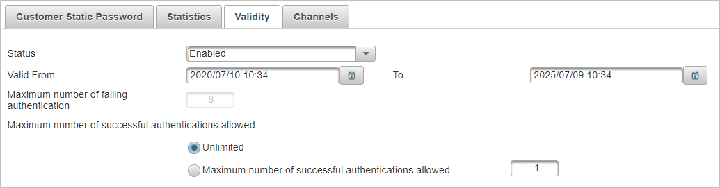 Modify the Password Validity | ActivID Appliance | HID Global