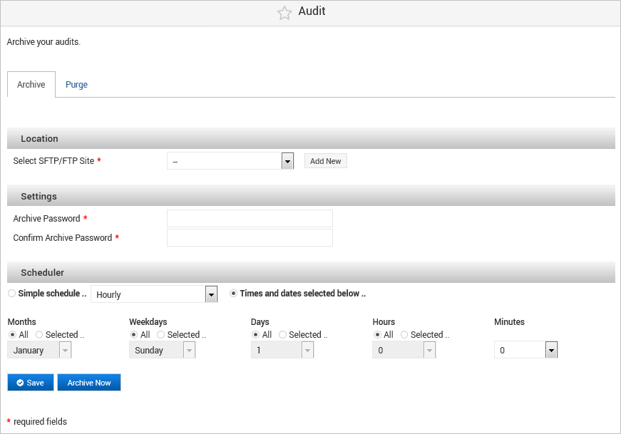 Archive the Audit Data | ActivID Appliance | HID Global