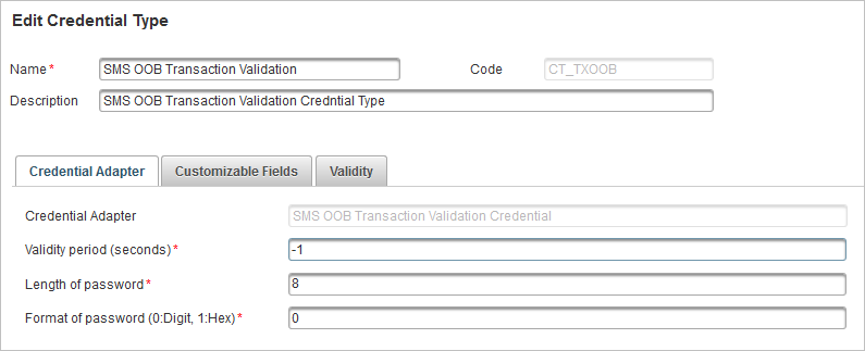 Default Configuration for Transaction Validation via SMS | ActivID ...