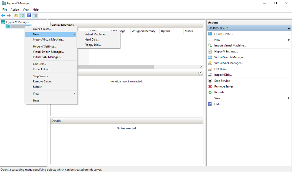 Creating the VM using Microsoft Hyper-V | ActivID Appliance | HID Global
