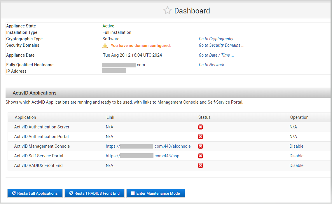 Initializing the ActivID Appliance | ActivID Appliance | HID Global