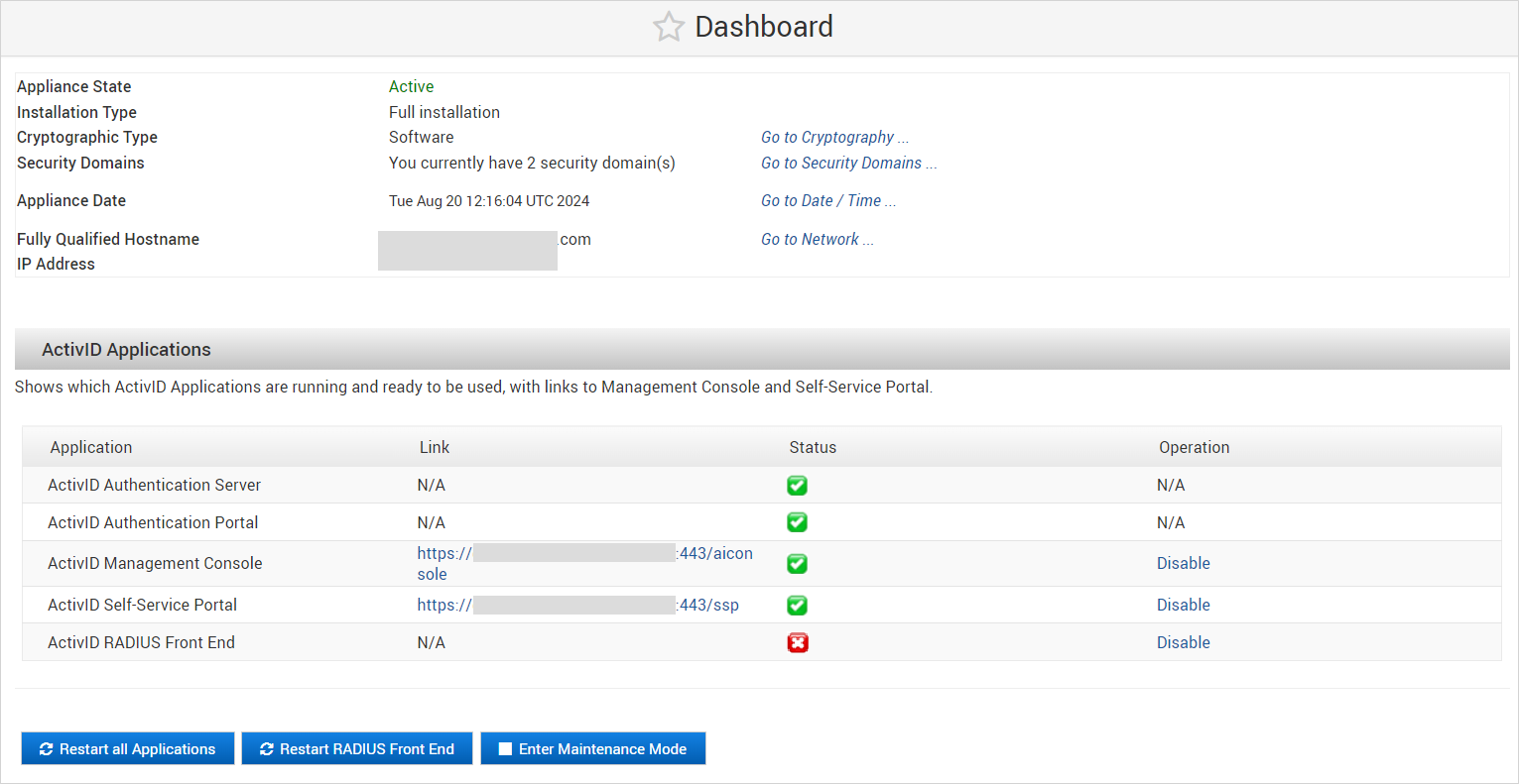 Initializing the ActivID Appliance | ActivID Appliance | HID Global