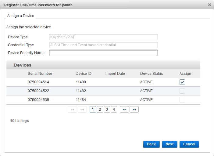 Assign an OTP Device to a User | ActivID AS | HID Global