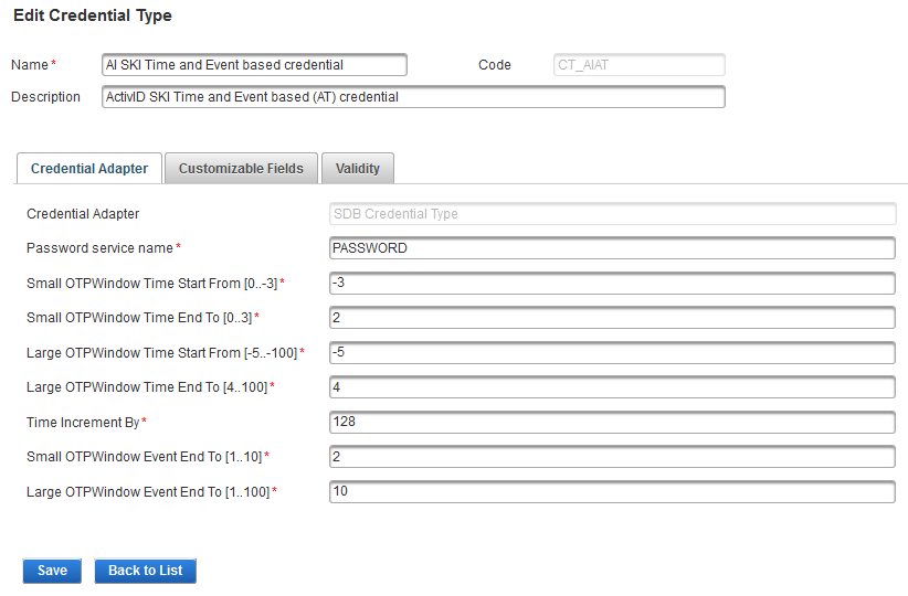Configure Credential Types | ActivID AS | HID Global
