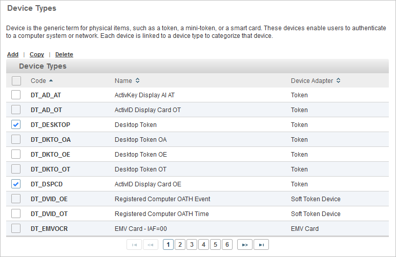 Configure Device Types | ActivID AS | HID Global