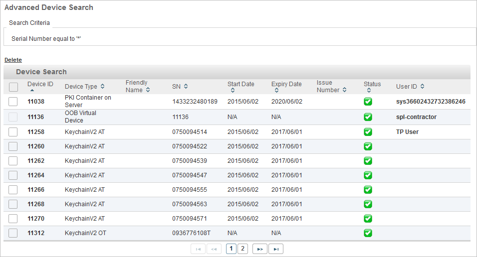 Search for Devices | ActivID AS | HID Global