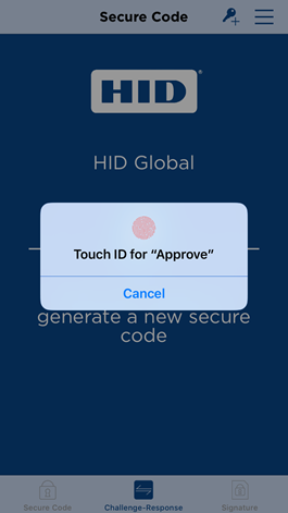 Authenticate Using a HID Approve Secure Code | ActivID AS | HID Global