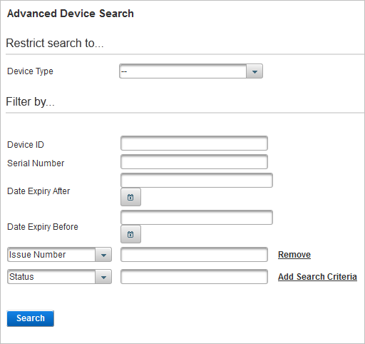 Search for Devices | ActivID AS | HID Global