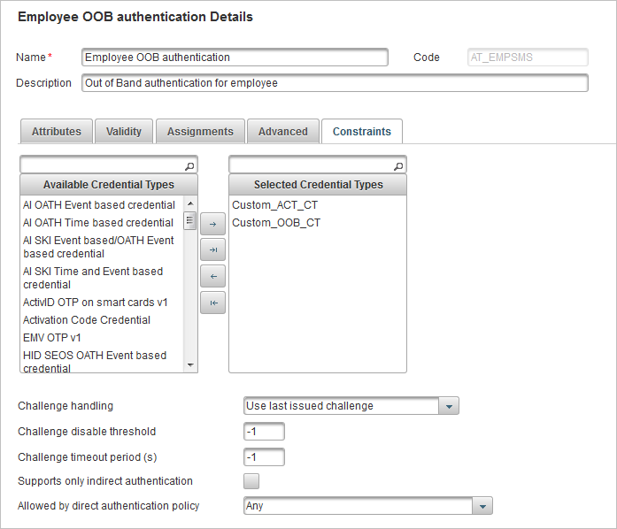 Create Custom OOB Credential Types and Devices | ActivID AS | HID Global