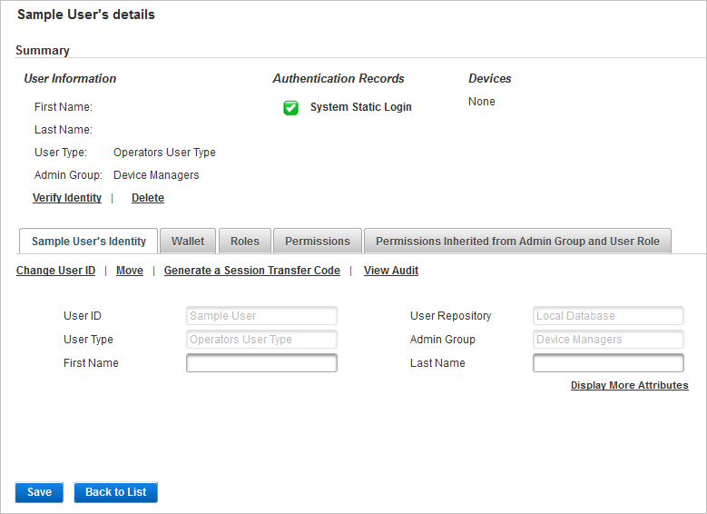 View a User’s Details | ActivID AS | HID Global