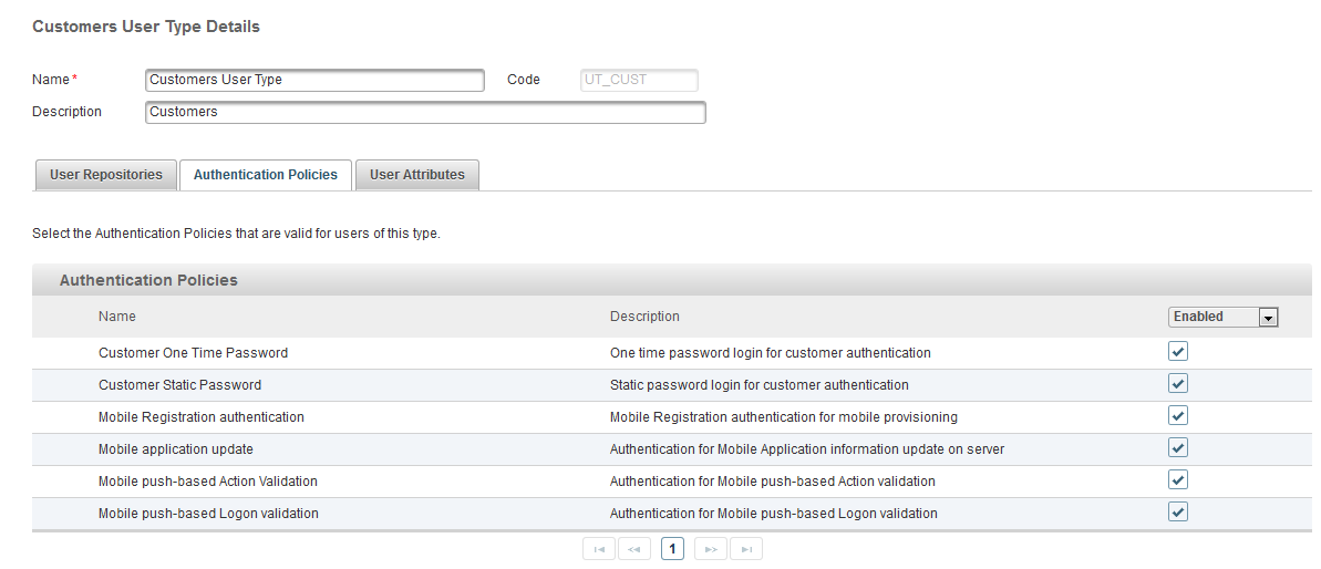 Configure the Push-Based Validation Authentication Policies | ActivID ...