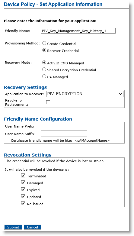Configuring Application Recovery Mode | ActivID CMS | HID Global