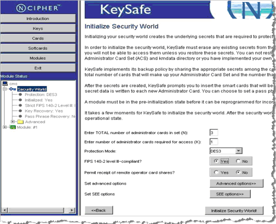 Procedure 2: Configuring the nCipher Security World | ActivID CMS | HID ...