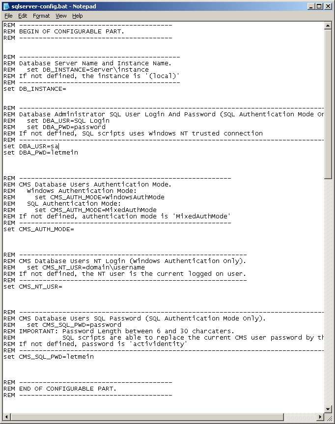 Creating Databases on the Mirror Server | ActivID CMS | HID Global
