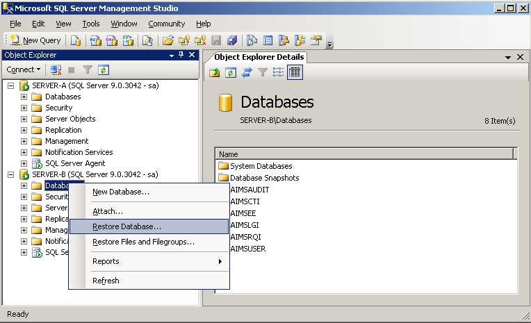 Restoring the ActivID CMS Databases | ActivID CMS | HID Global