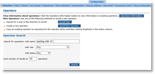 Overview of Operator Portal | ActivID CMS | HID Global