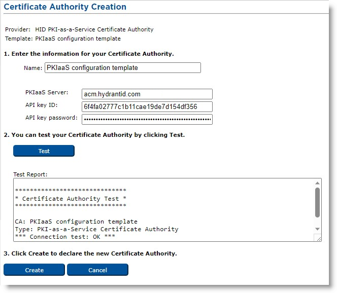Configuring the Certificate Authority | ActivID CMS | HID Global
