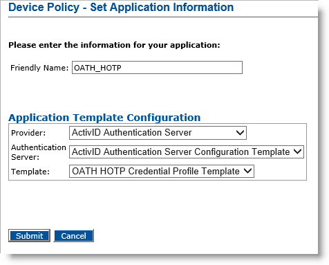 Configuring an OATH Application with ActivID Authentication Server ...
