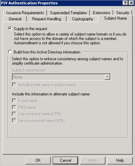 Configuring Microsoft Certificate Templates | ActivID CMS | HID Global