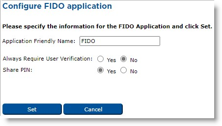 Configuring a FIDO Application | ActivID CMS | HID Global