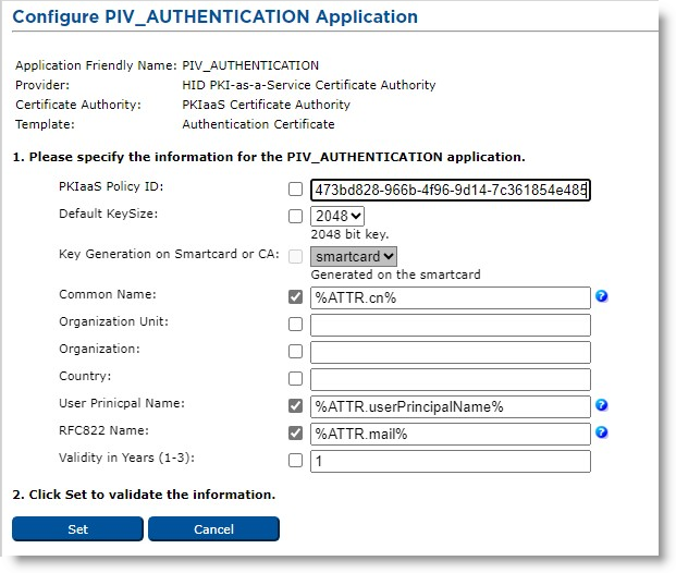 Creating the Device Policy for HID PKI-as-a-Service Certificates ...