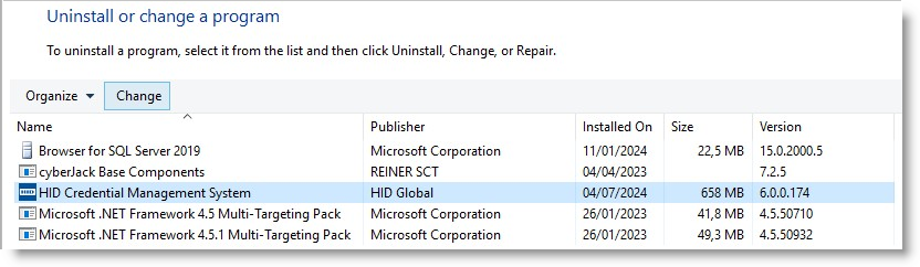 Uninstalling ActivID CMS | ActivID CMS | HID Global