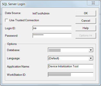 Initializing the Database | ActivID Device Initialization Tool | HID Global