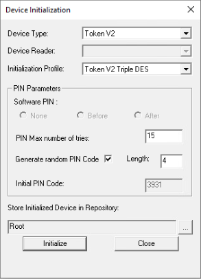 Initialize a Device | ActivID Device Initialization Tool | HID Global