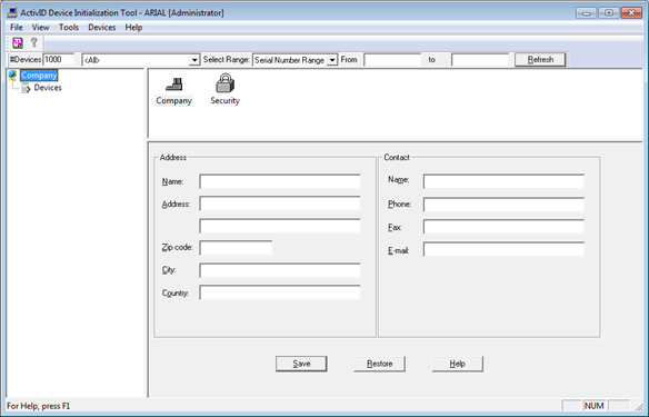 Device Initialization Console | ActivID Device Initialization Tool ...