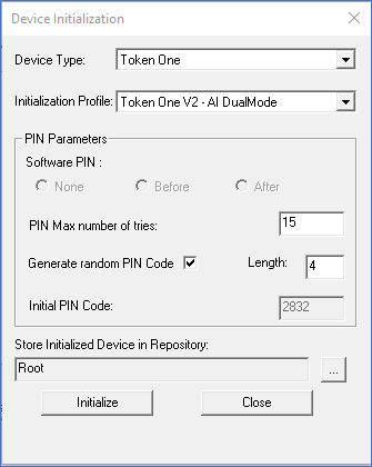 Initialize a Device | ActivID Device Initialization Tool | HID Global