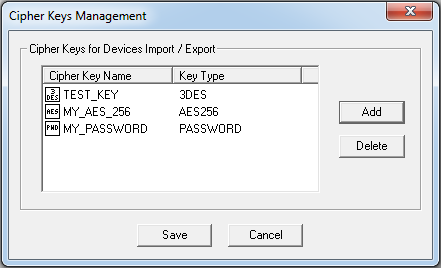 Manage the Cipher Keys | ActivID Device Initialization Tool | HID Global