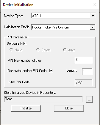 Use a New Initialization Profile | ActivID Device Initialization Tool ...