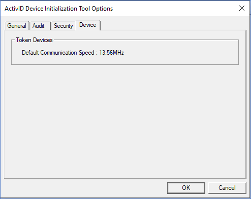 View Device Options | ActivID Device Initialization Tool | HID Global