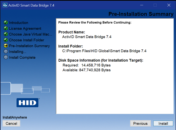 Installing the Smart Data Bridge for Windows