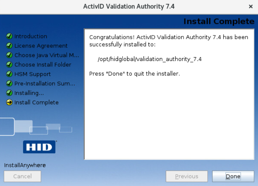 Installing Validation Authority on Linux