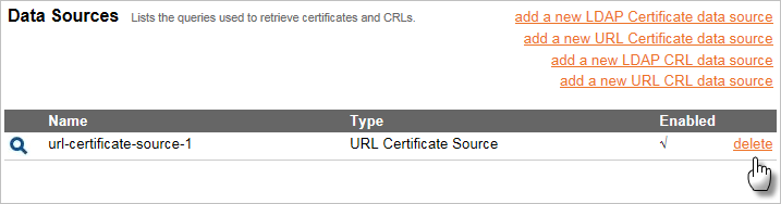 Delete a Data Source