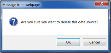 Delete a Data Source