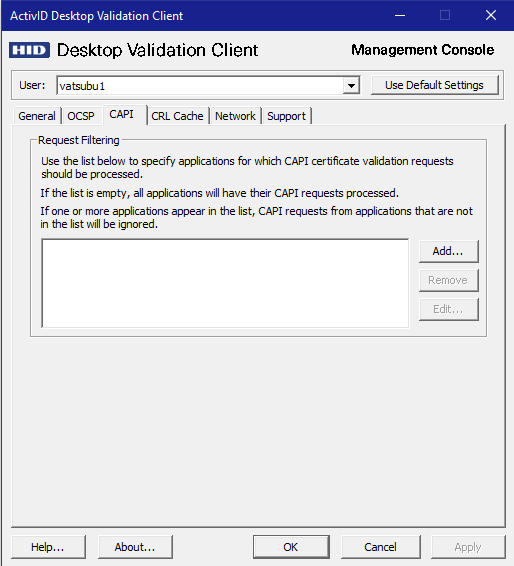 Configure CAPI Request Filtering